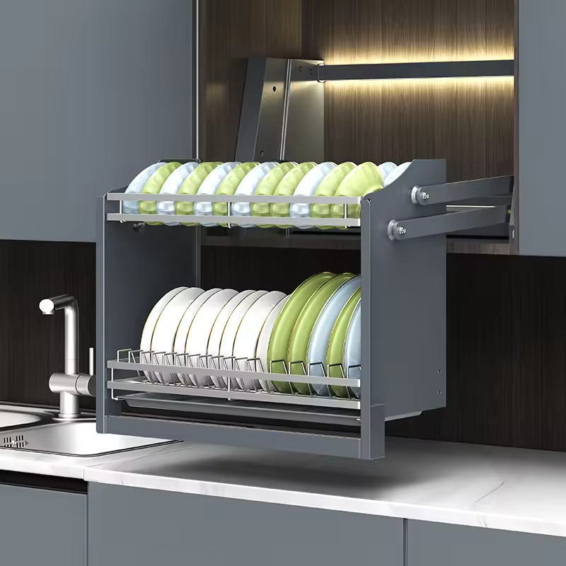 TF 3 motorized Kitchen pull-down storage lift mechanism - Tono Systems