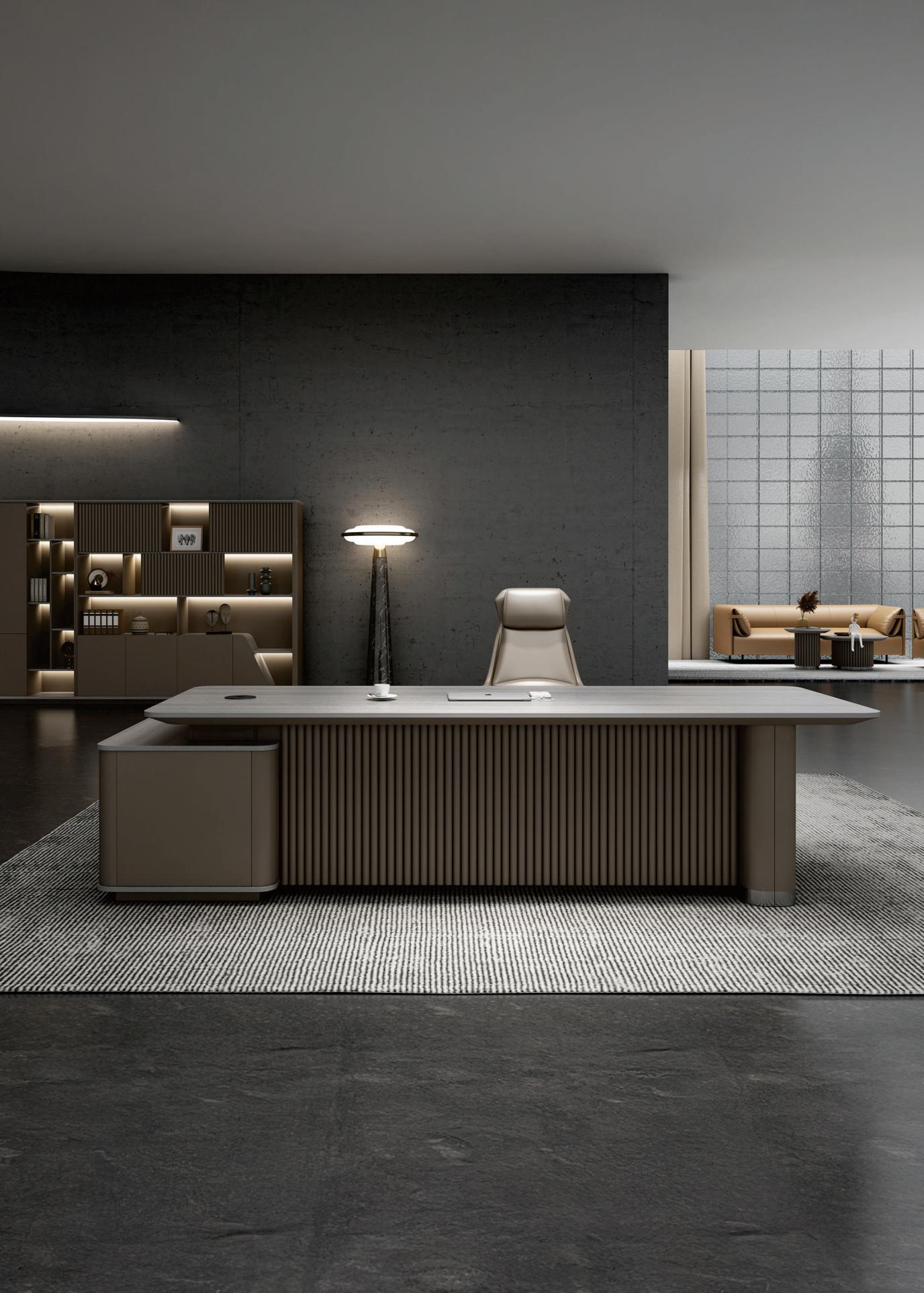 Bravo Manager Desk with Storage & Modern Minimal Design